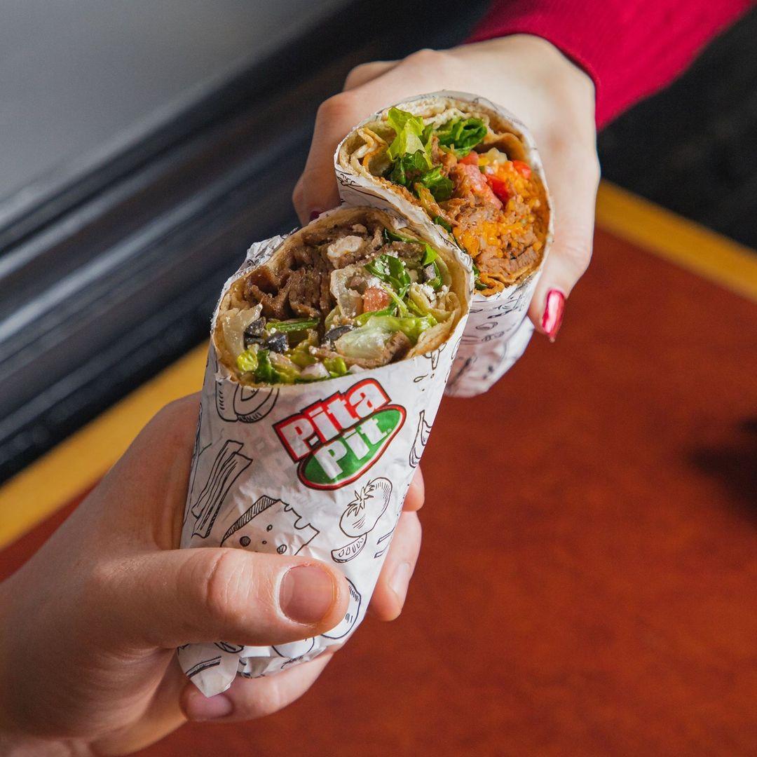 Pita Pit menu in Hamilton, Ontario, Canada