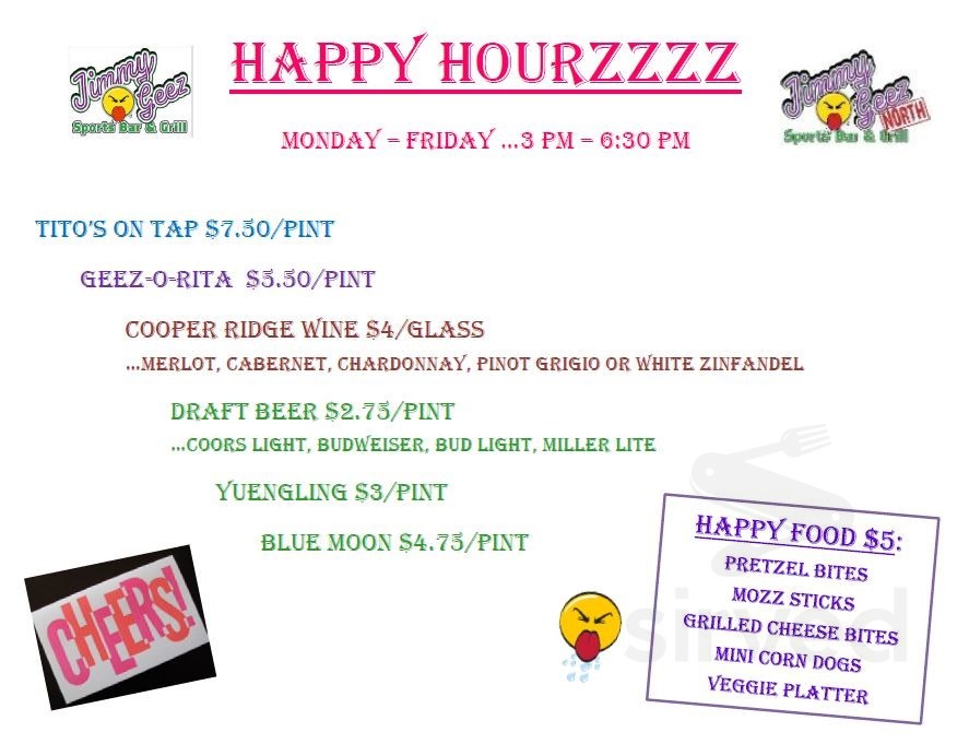 Jimmy Geez menu in Haledon, New Jersey, USA