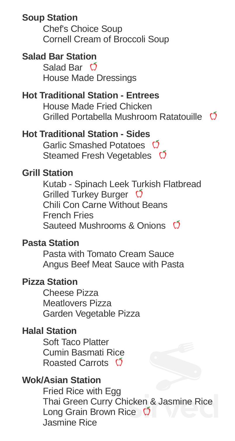 North Star Dining Room menu in Ithaca, New York, USA