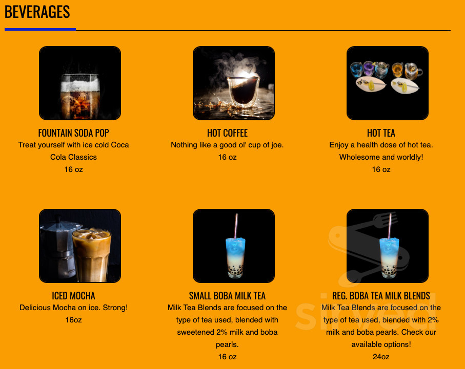 Cambo Flare menu in Big Lake, Minnesota, USA