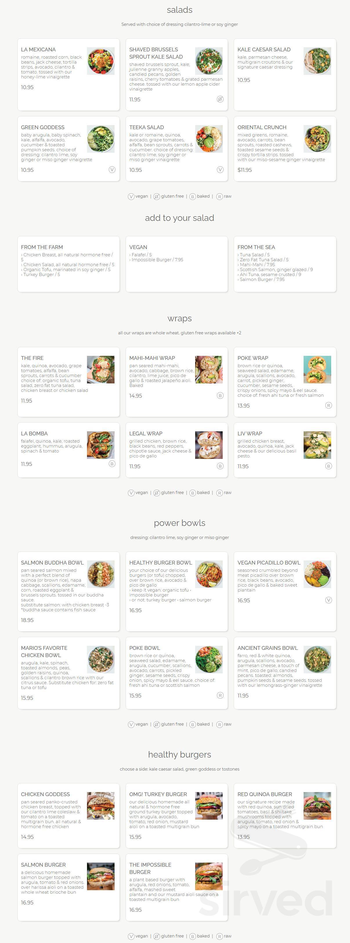 Menu - Coral Gables FL's Carrot Express | Sirved