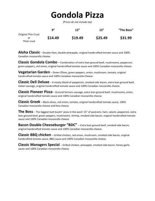 Keystone Motor Inn menu in Brandon, Manitoba, Canada