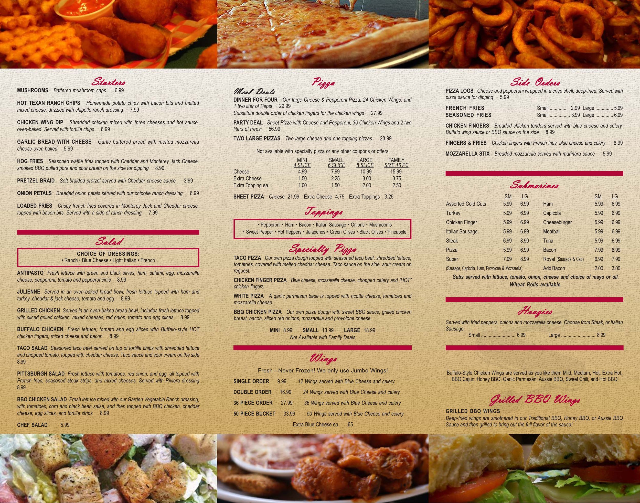 Pizza Pantry menu in Corfu, New York, USA