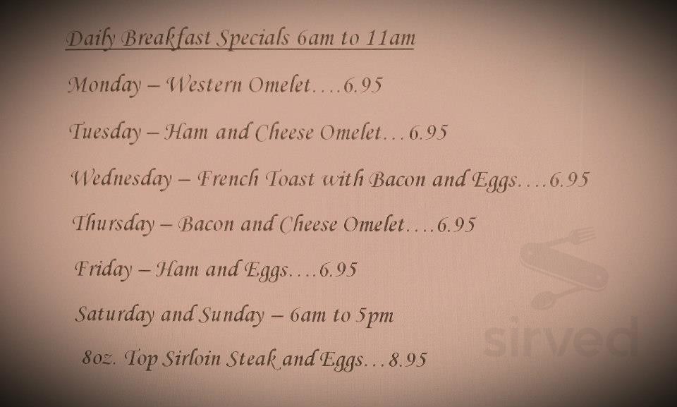 Midvale Mining Cafe & Catering menu in Midvale, Utah, USA