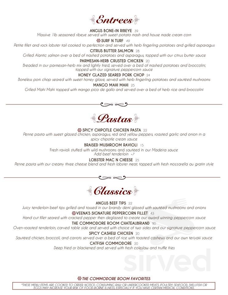 Tanglewood Resort menu in Pottsboro, Texas, USA