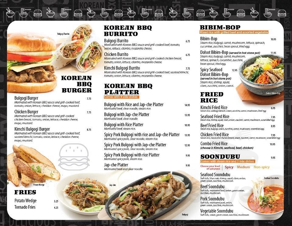 BOP JOA menus in Sachse, Texas, United States