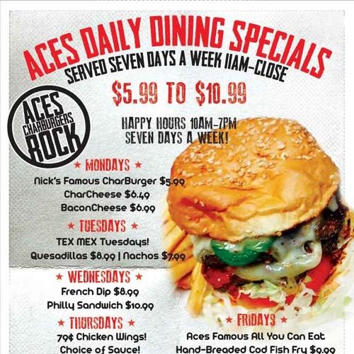 Aces On 29th menu in Superior, Wisconsin, USA