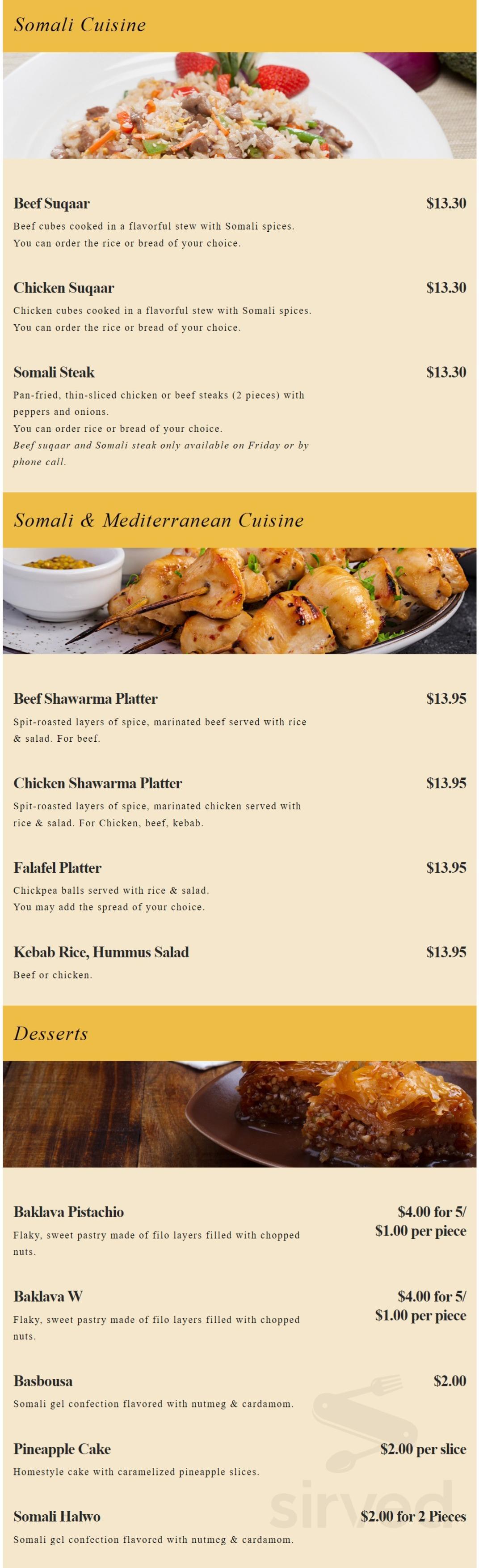 Madina Shawarma menus in Winnipeg, Manitoba, Canada