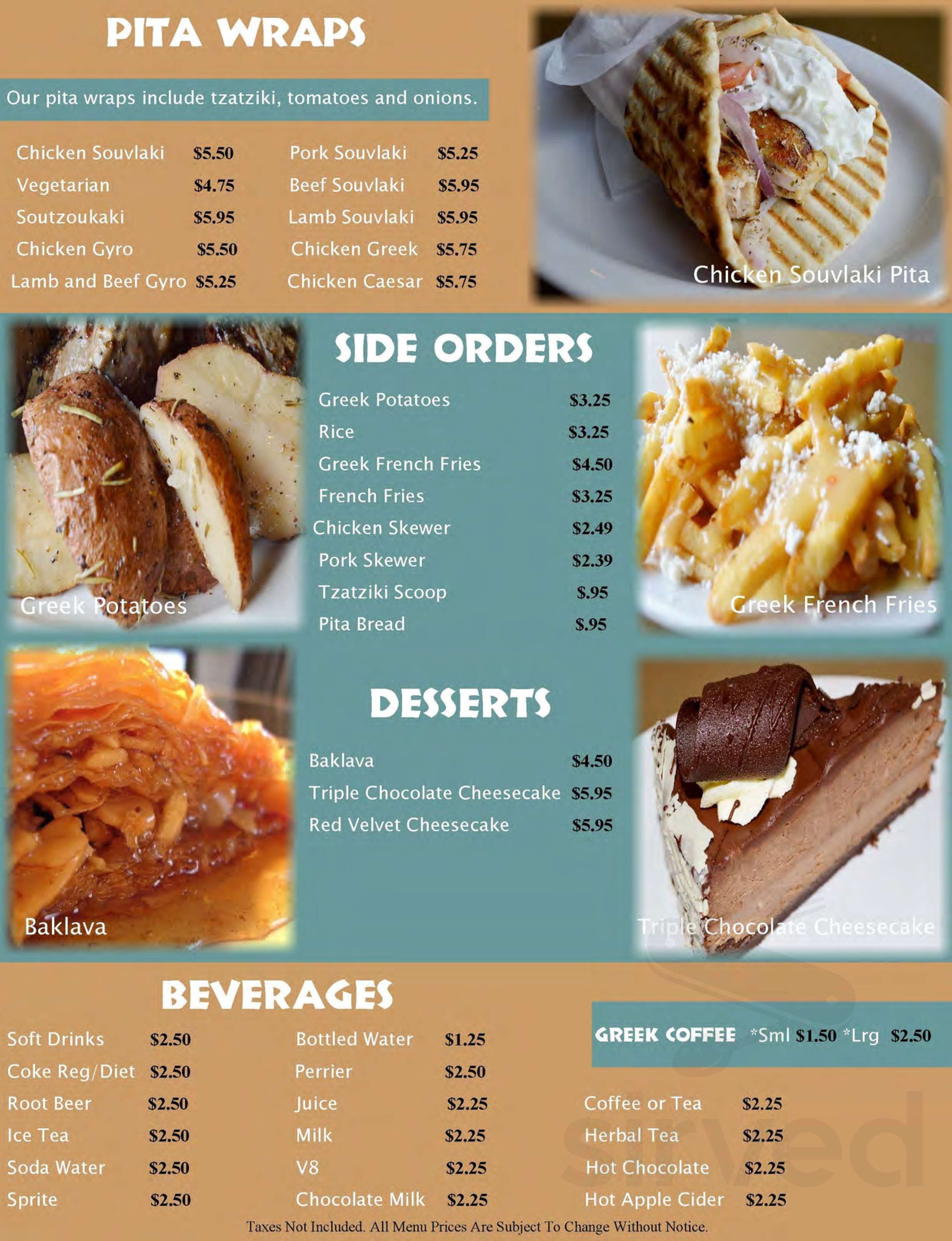 The Favourite Greek Menus In Peterborough Ontario Canada