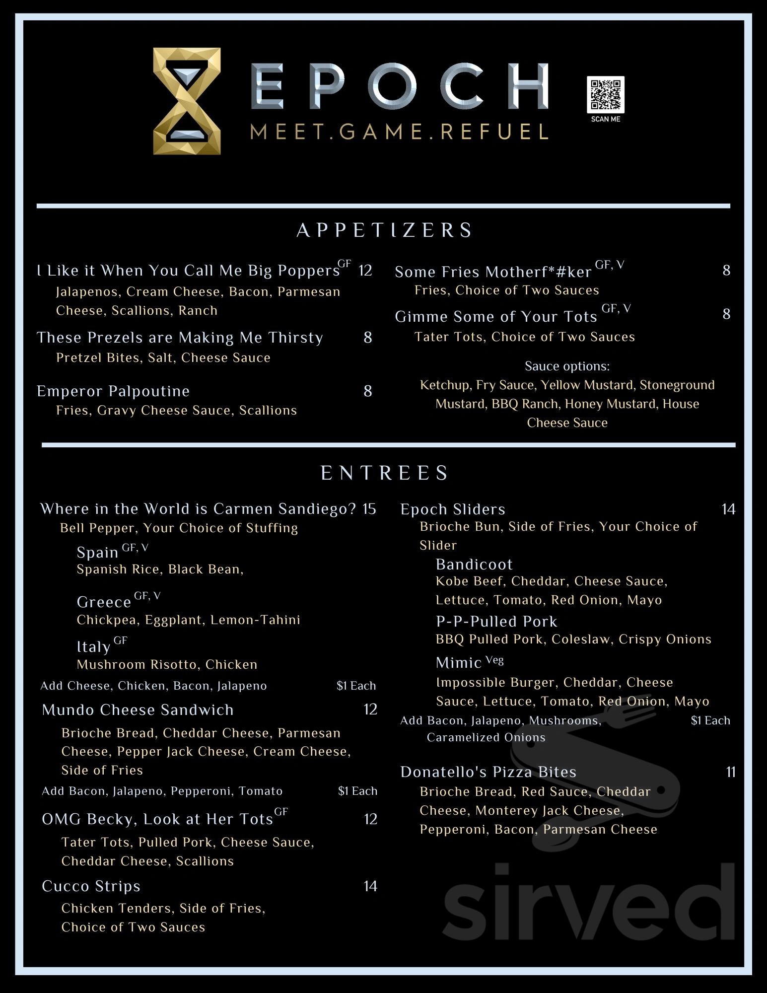 Epoch menus in Wenatchee, Washington, United States