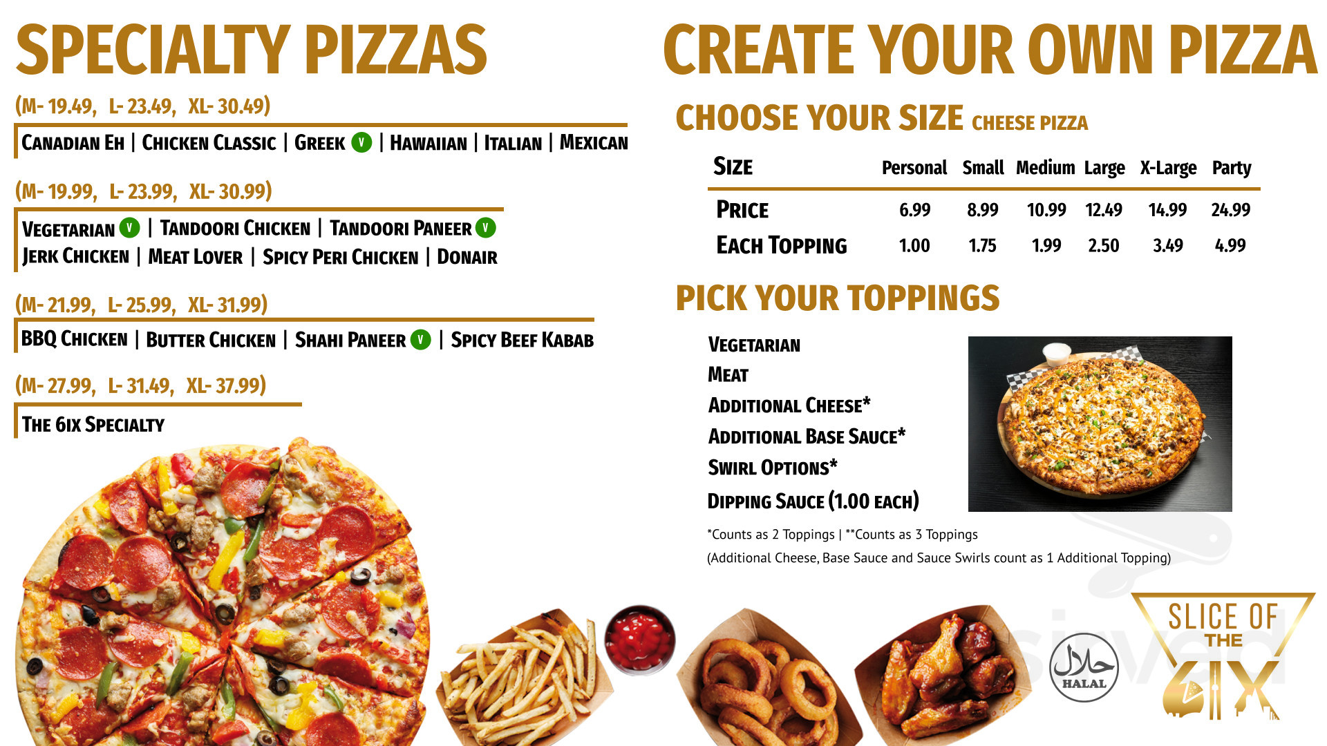 Menu - Mississauga ON's Slice of The 6ix | Sirved