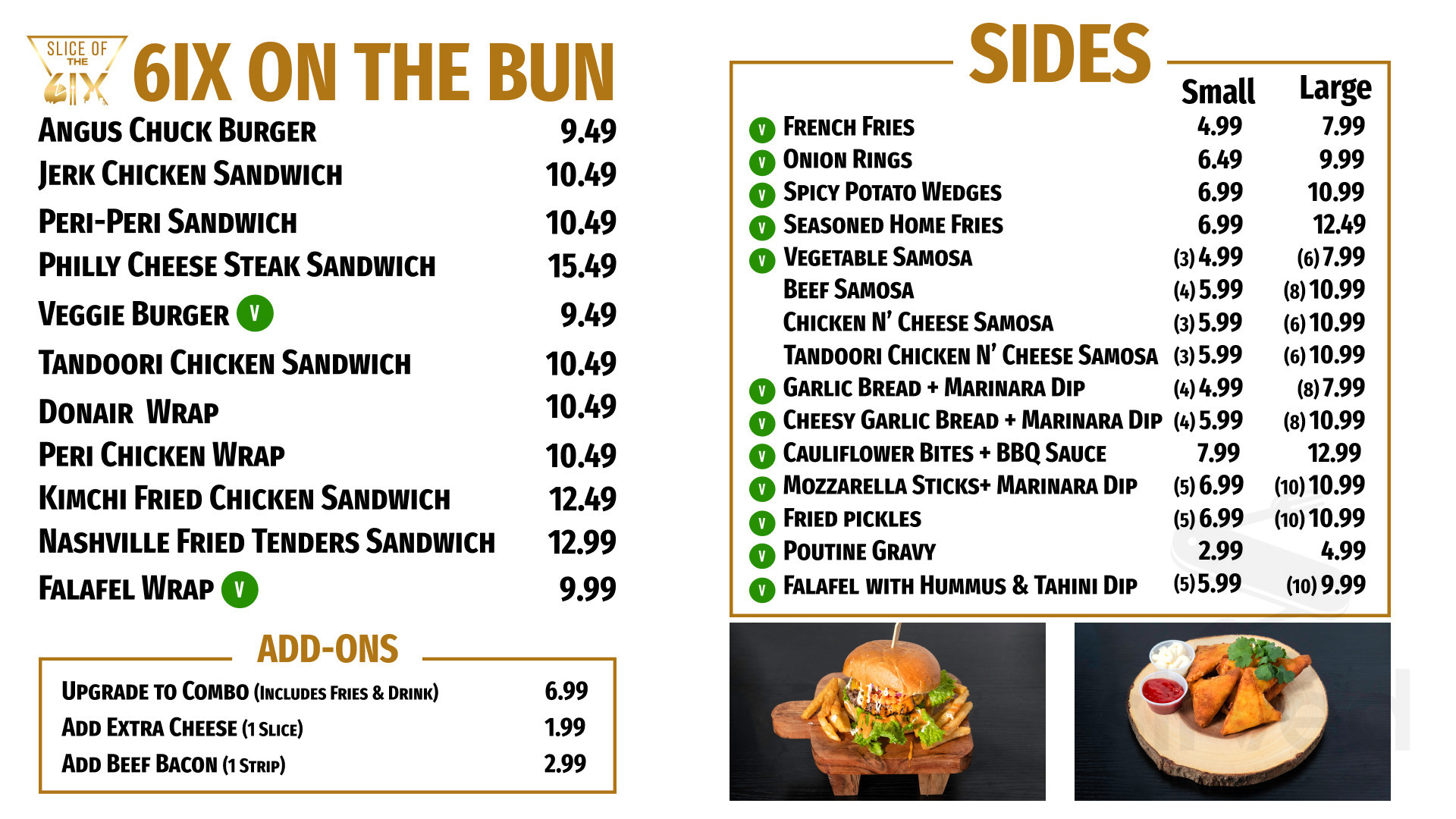 Menu - Mississauga ON's Slice of The 6ix | Sirved