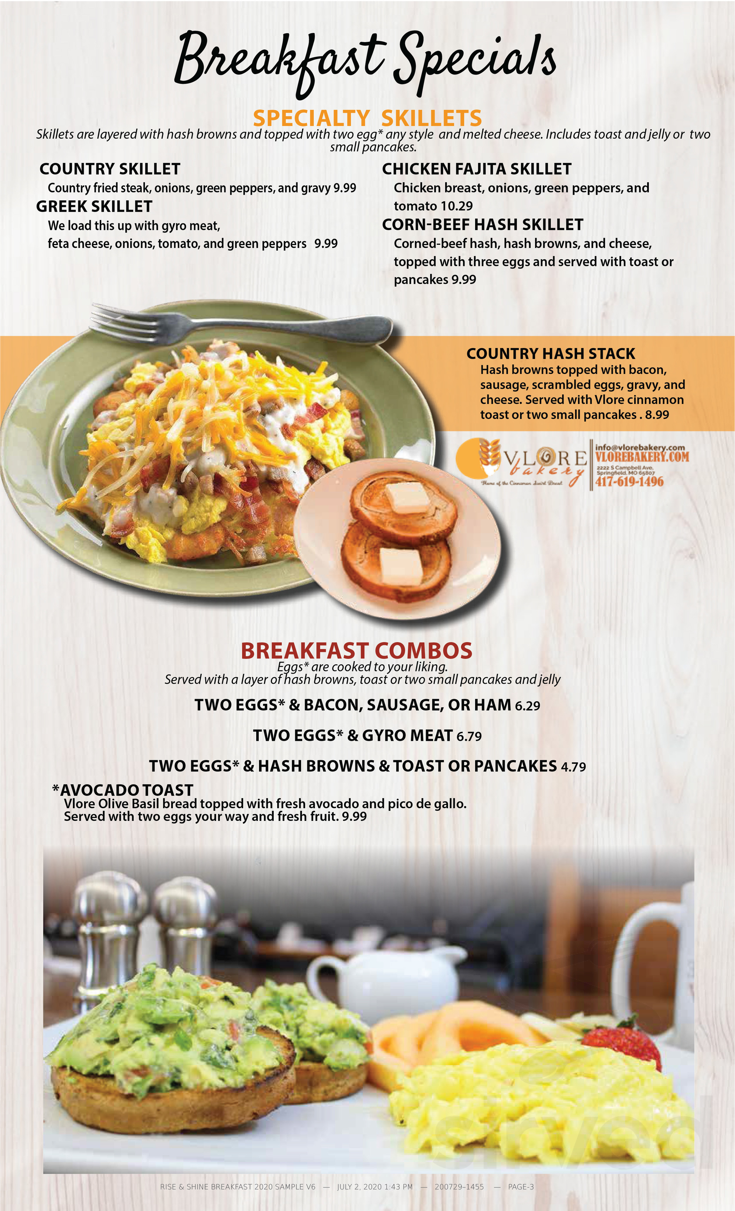Rise and Shine Family Restaurant menu in Sycamore, Illinois, USA