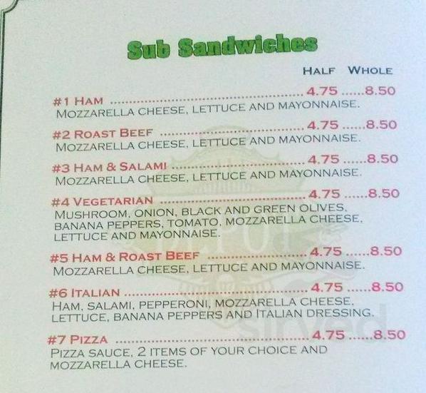 Depot menu in Fremont, Ohio, USA