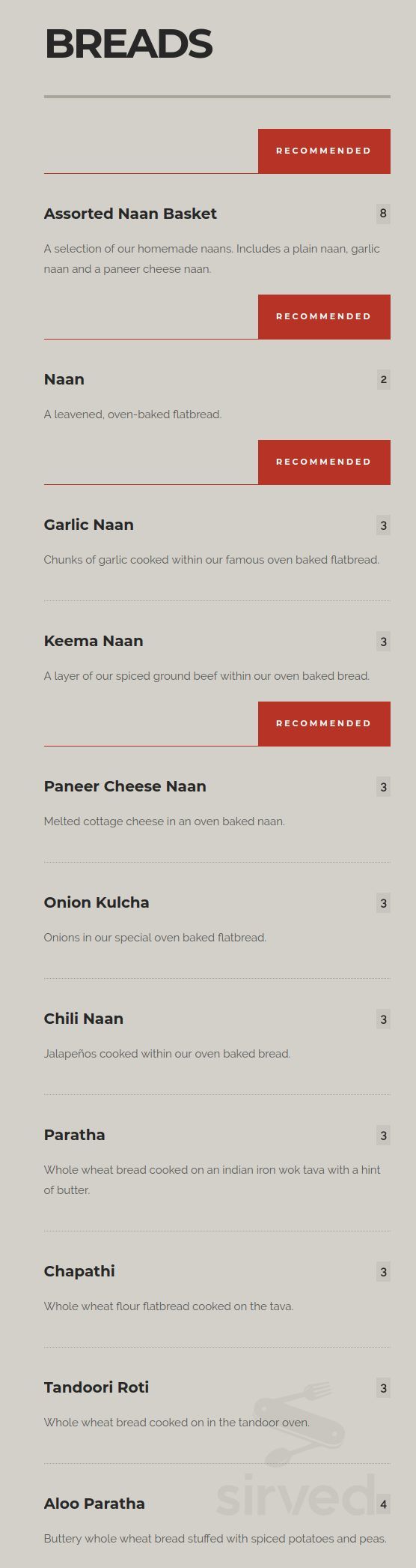 Tandoor Char House (To Go) menus in Chicago, Illinois, United States