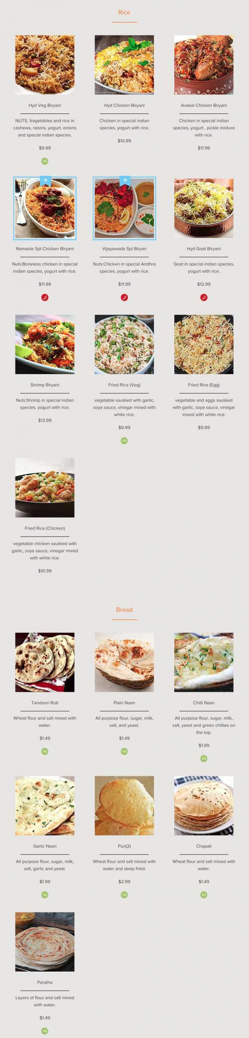 Nalan Indian Cuisine menu in Lemoyne, Pennsylvania, USA