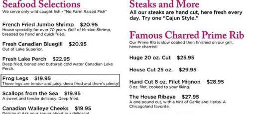 Menu for Town Club Restaurant in Highland, IN | Sirved