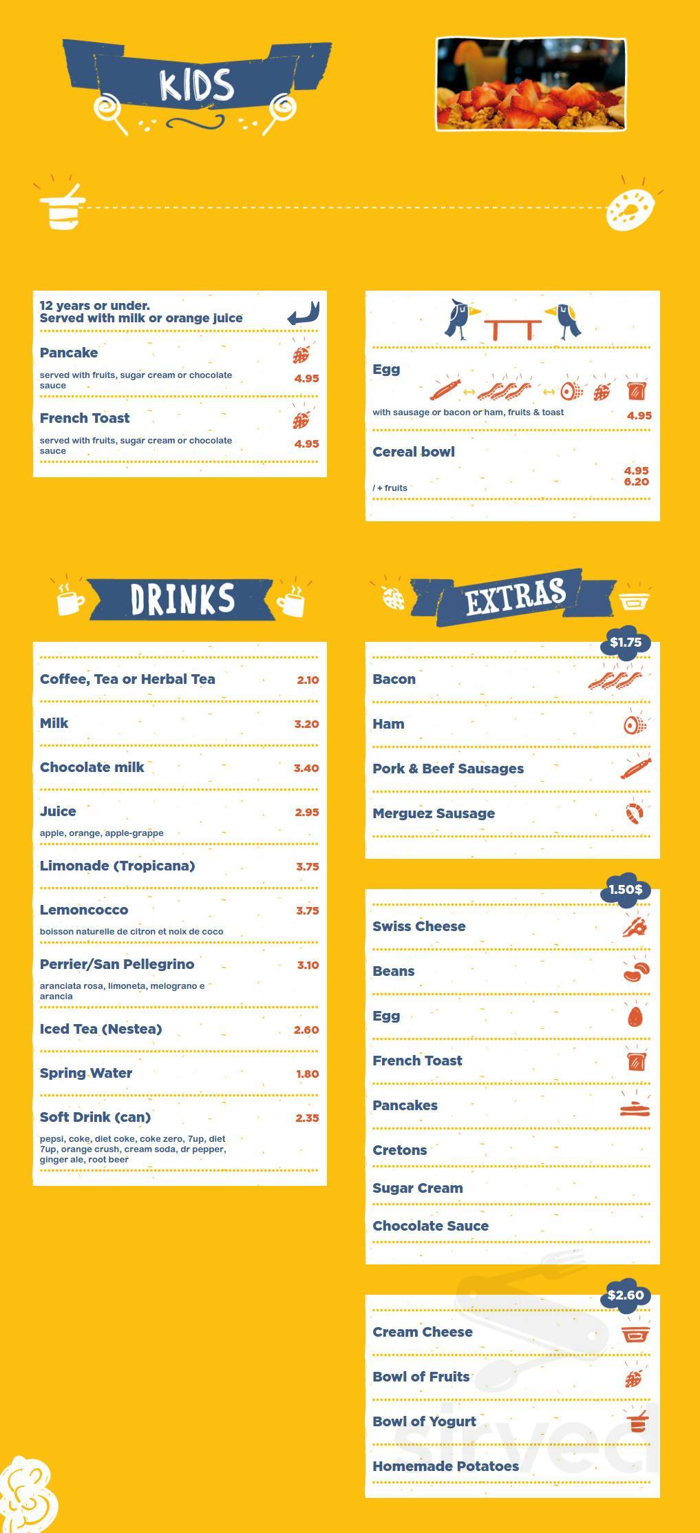Menu - Montréal QC's La Banquise | Sirved
