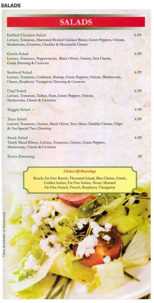 Lakeside Pizza and Grinders menu in Stanwood, Michigan, USA