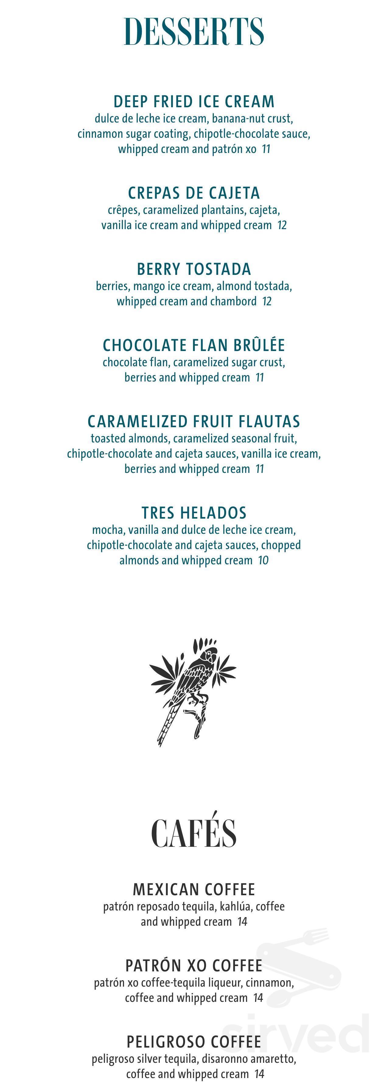 Sinigual menu in Manhattan, New York, USA