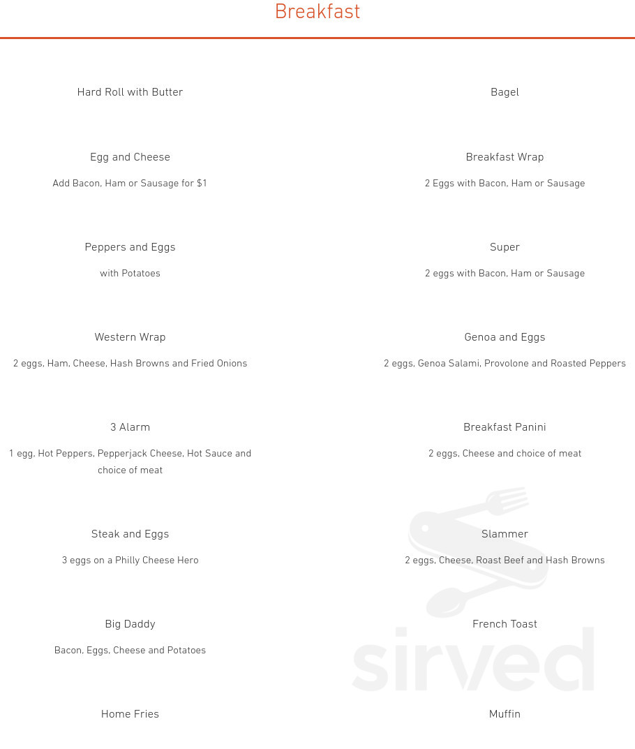 Menu - Highland NY's On a Roll Deli | Sirved