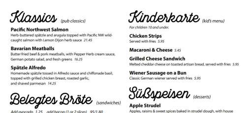 Menu for Gustav's Pub & Grill in Vancouver, WA | Sirved