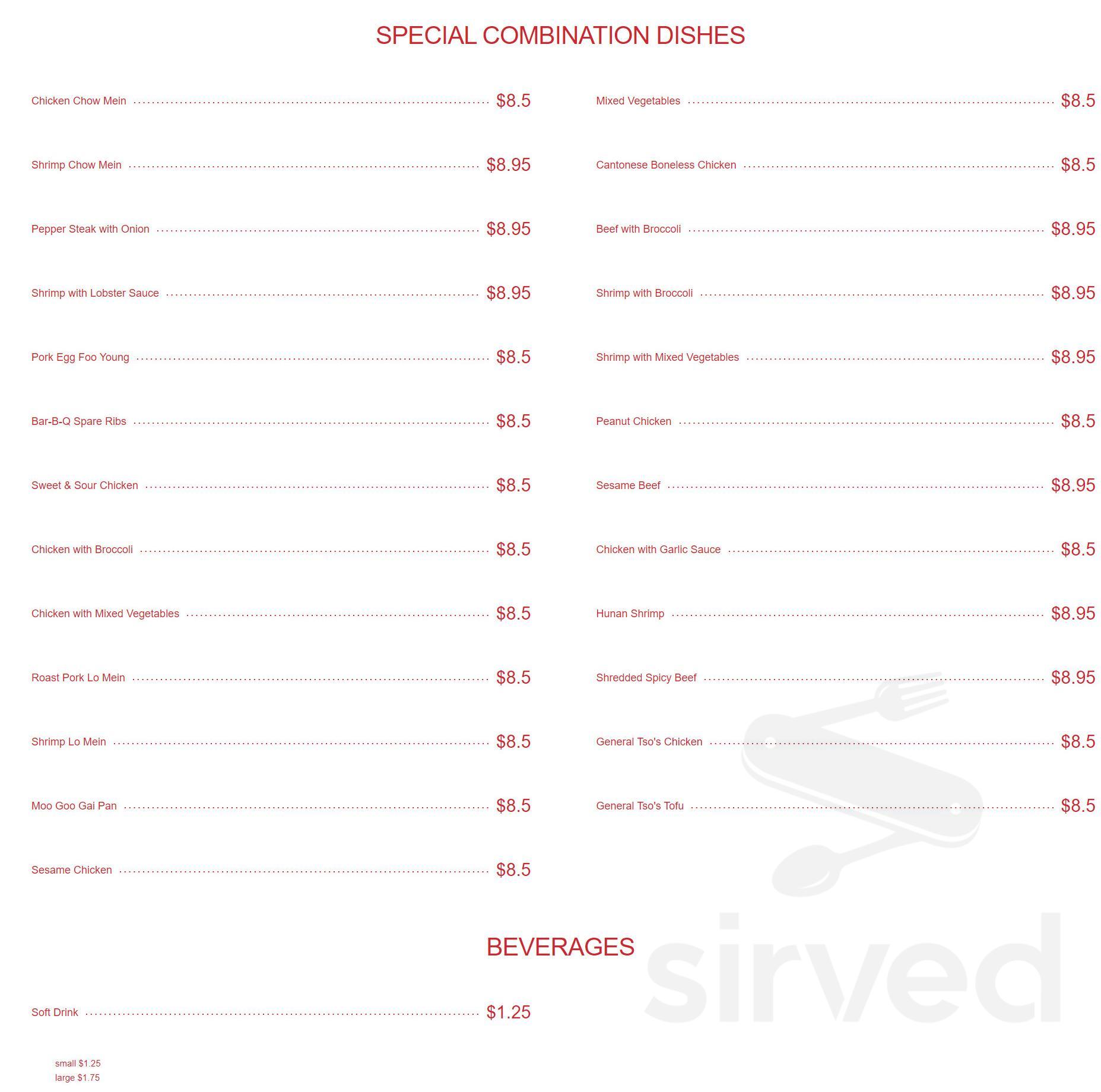 Menu - Columbia SC's Millennium Buffet | Sirved