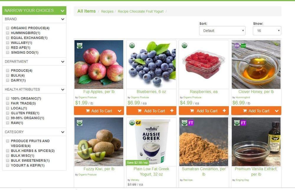 LifeSource Natural Foods menu in Salem, Oregon, USA