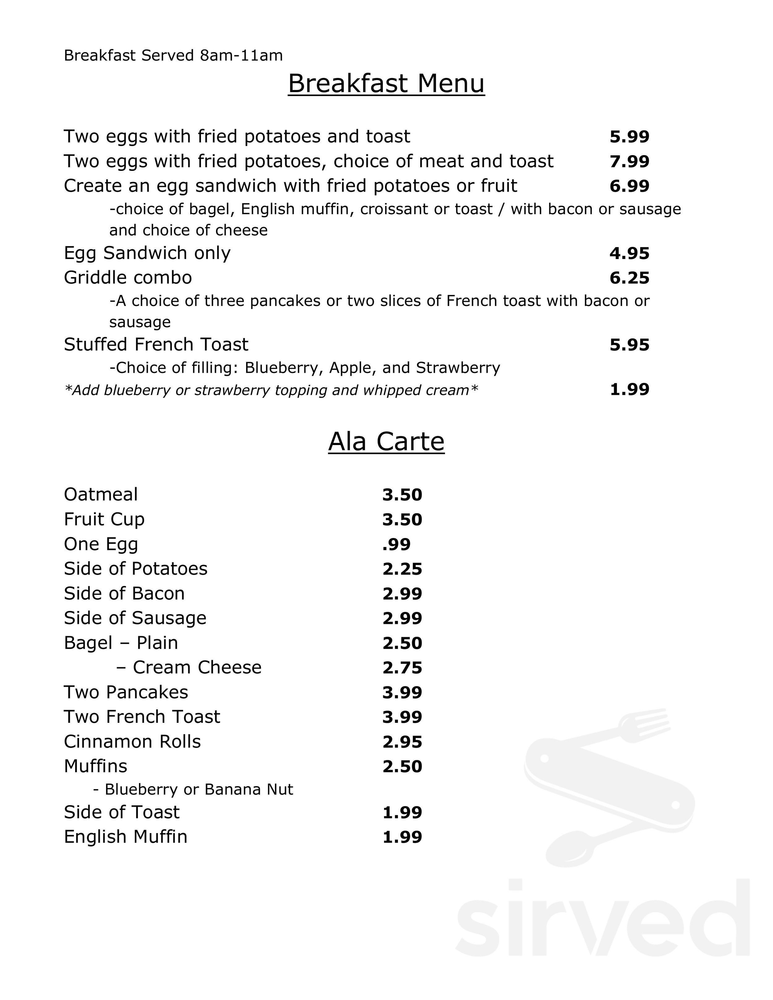 D'Lites Cafe & Bakery menu in Altoona, Pennsylvania, USA