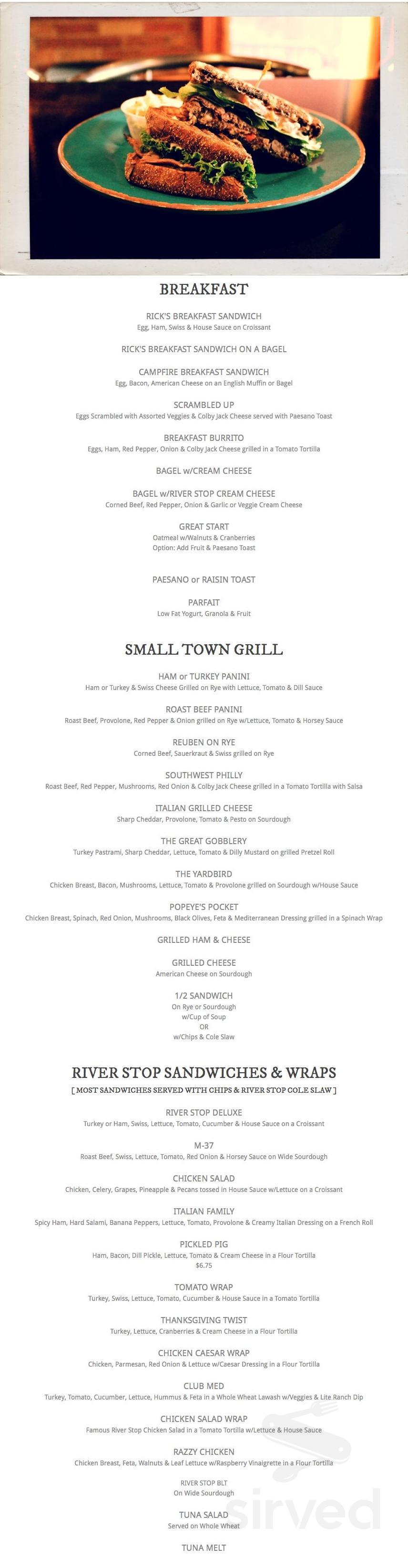 River Stop Cafe menus in Newaygo, Michigan, United States