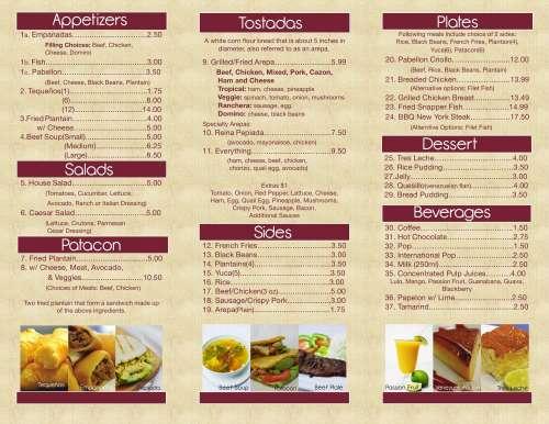 Tostadas Grill menu in North York, Ontario, Canada