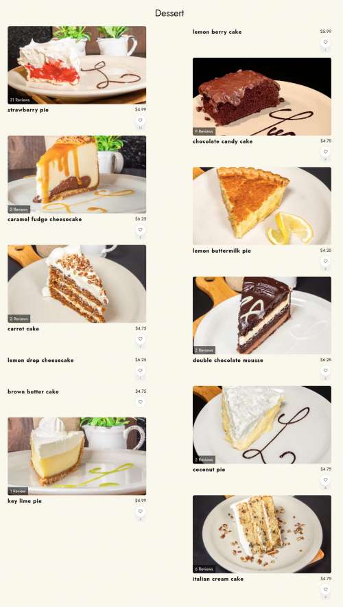 Lucy's Cafe & Bakery menu in Orange, Texas, USA