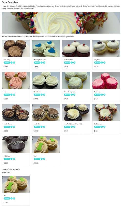 Hardcore Sweet Bakery menu in Watertown, Connecticut, USA