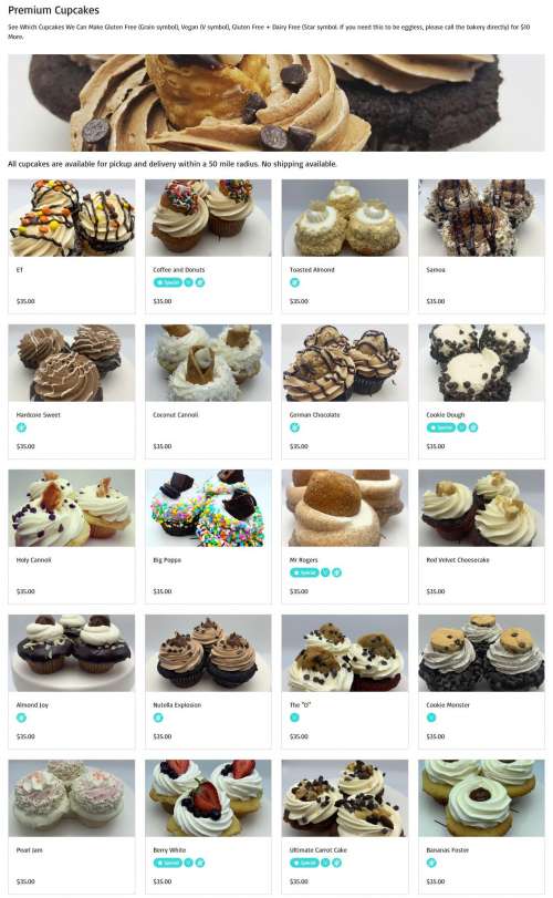 Hardcore Sweet Bakery menu in Watertown, Connecticut, USA