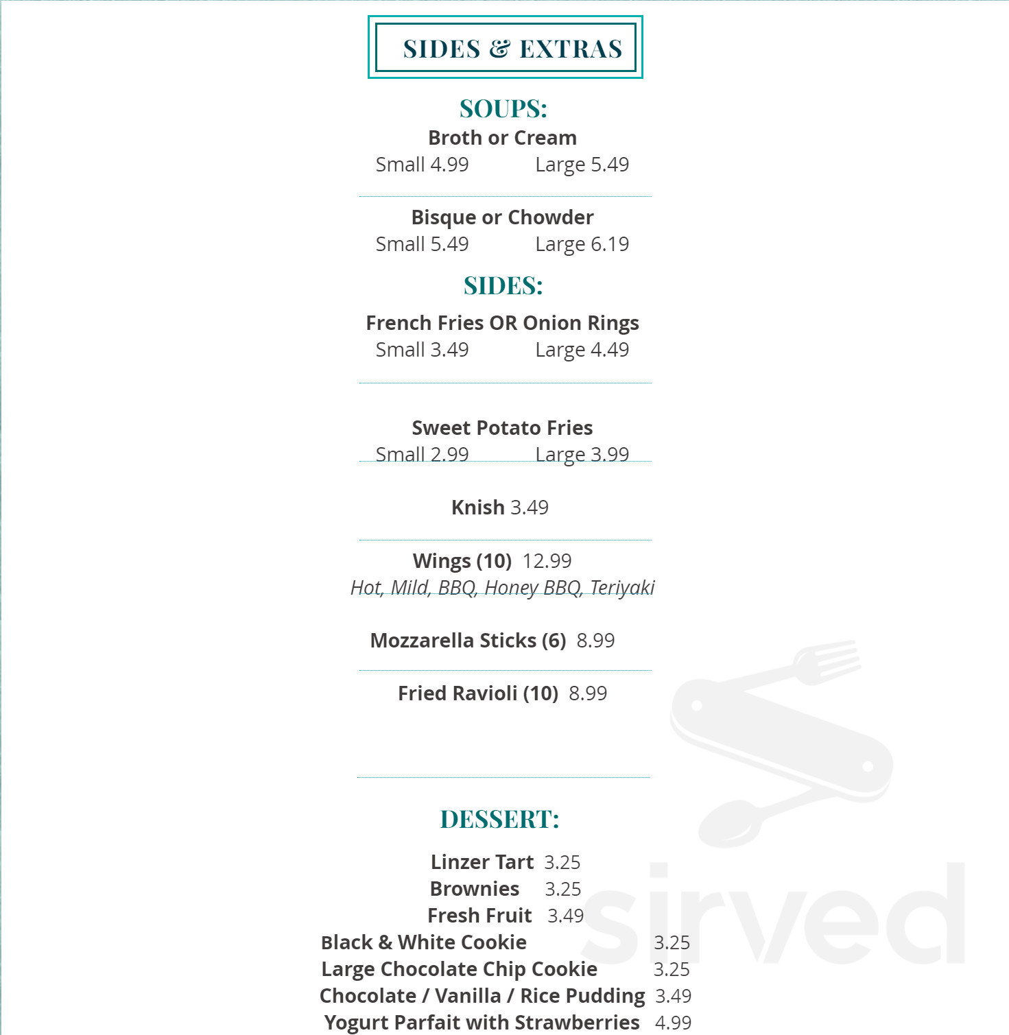 Captree Gourmet Deli menu in West Islip, New York, USA