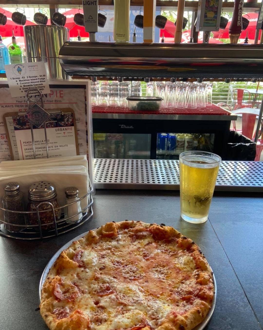 Urban Pie menu in Cedar Falls, Iowa, USA