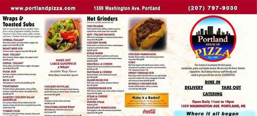 Menu for Portland House of Pizza in Portland, ME | Sirved