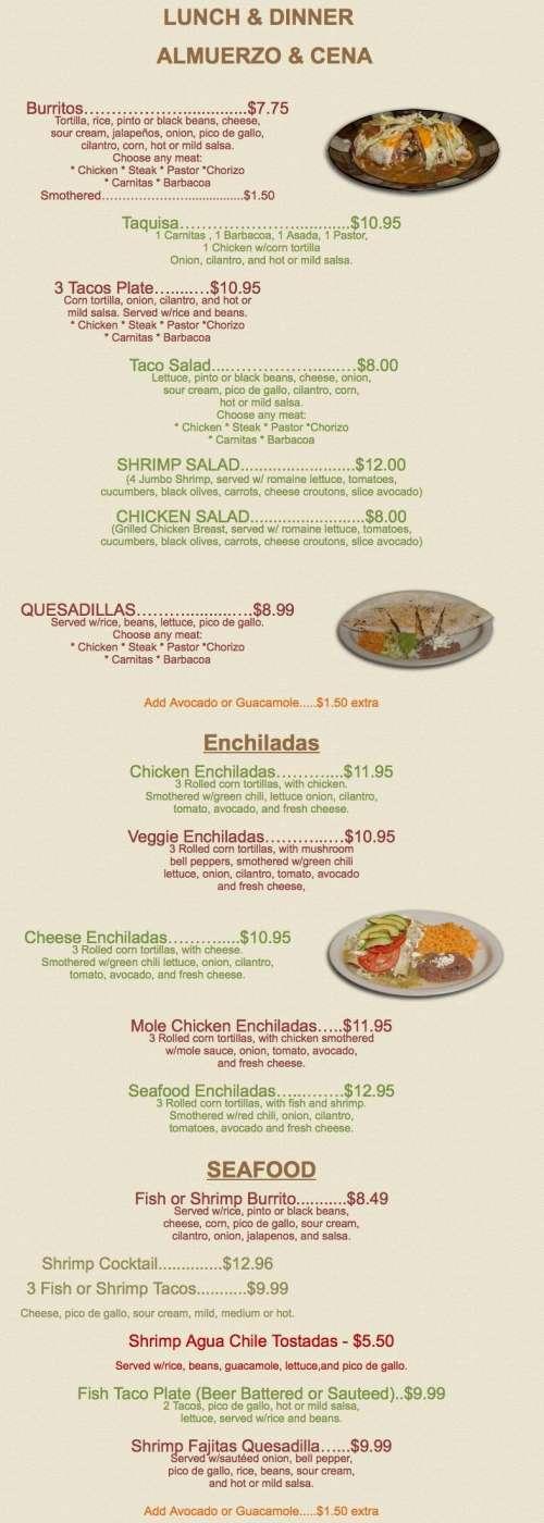 Julio's Mexican Grill & Cantina menu in Fraser, Colorado, USA