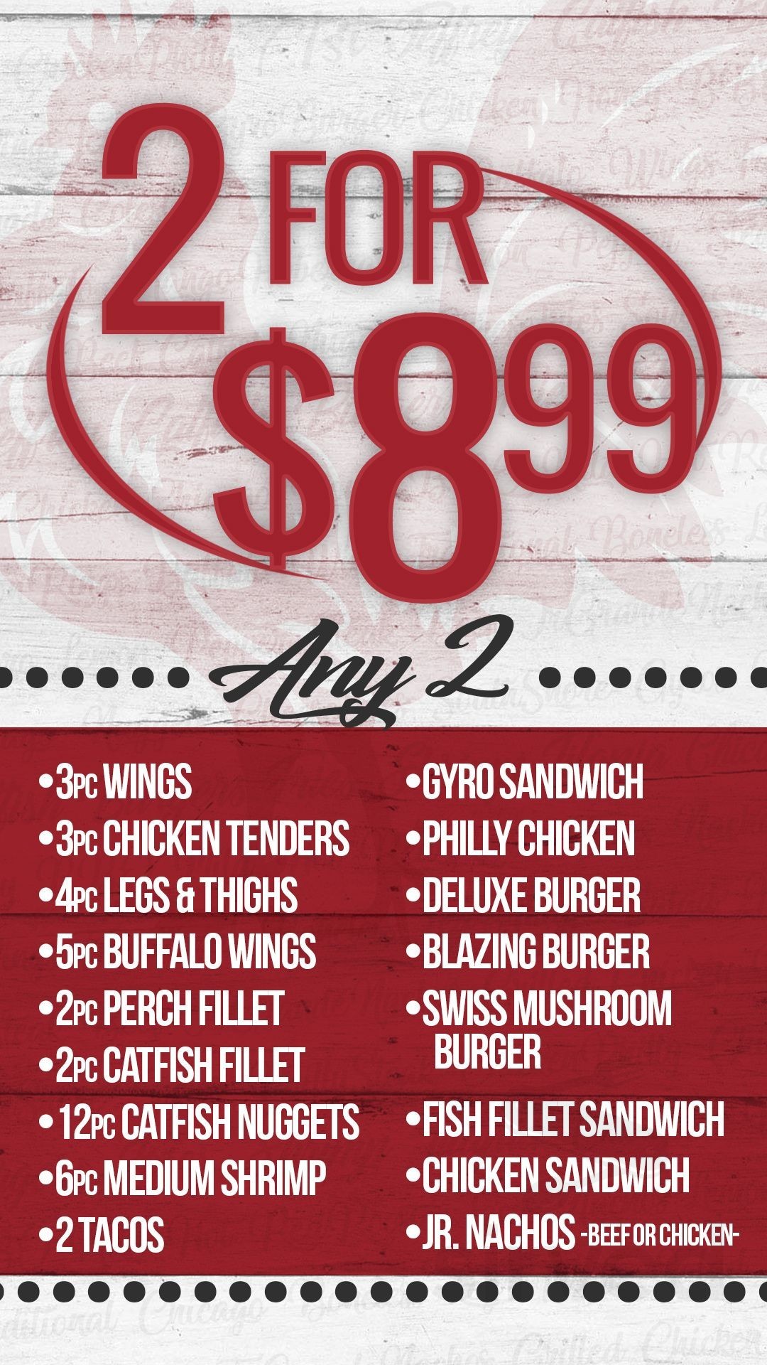 Red Rooster Restaurant menu in Chicago, Illinois, USA