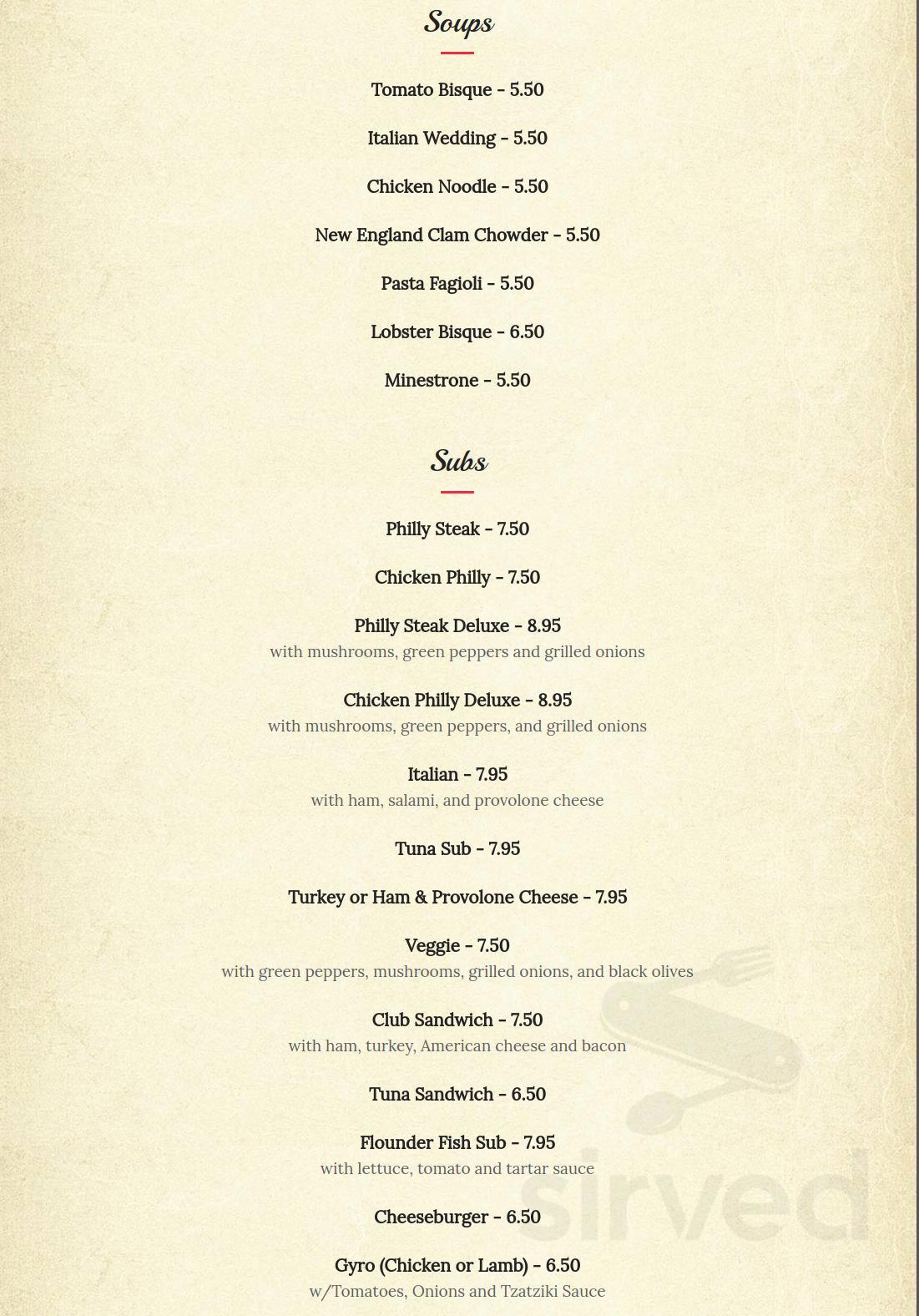 Roberto Italian Restaurant menu in Sandston, Virginia, USA