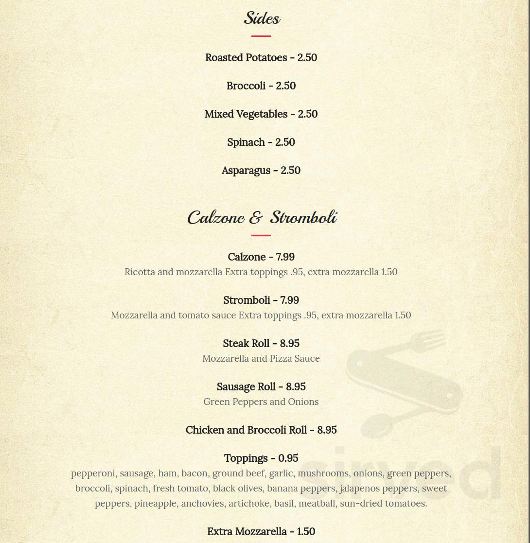 Roberto Italian Restaurant menu in Sandston, Virginia, USA