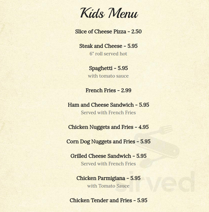 Roberto Italian Restaurant menu in Sandston, Virginia, USA