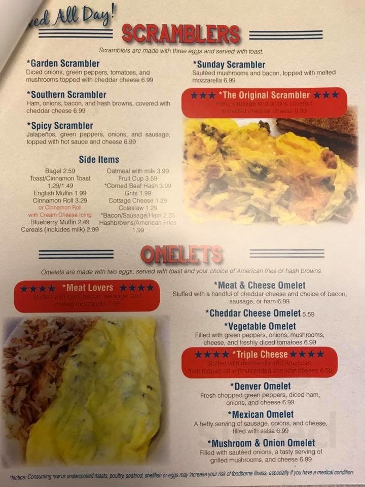 Downtowner Restaurant menus in Lafayette, Indiana, United States