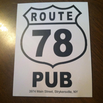 Menu for Route 78 Pub in Strykersville, NY | Sirved