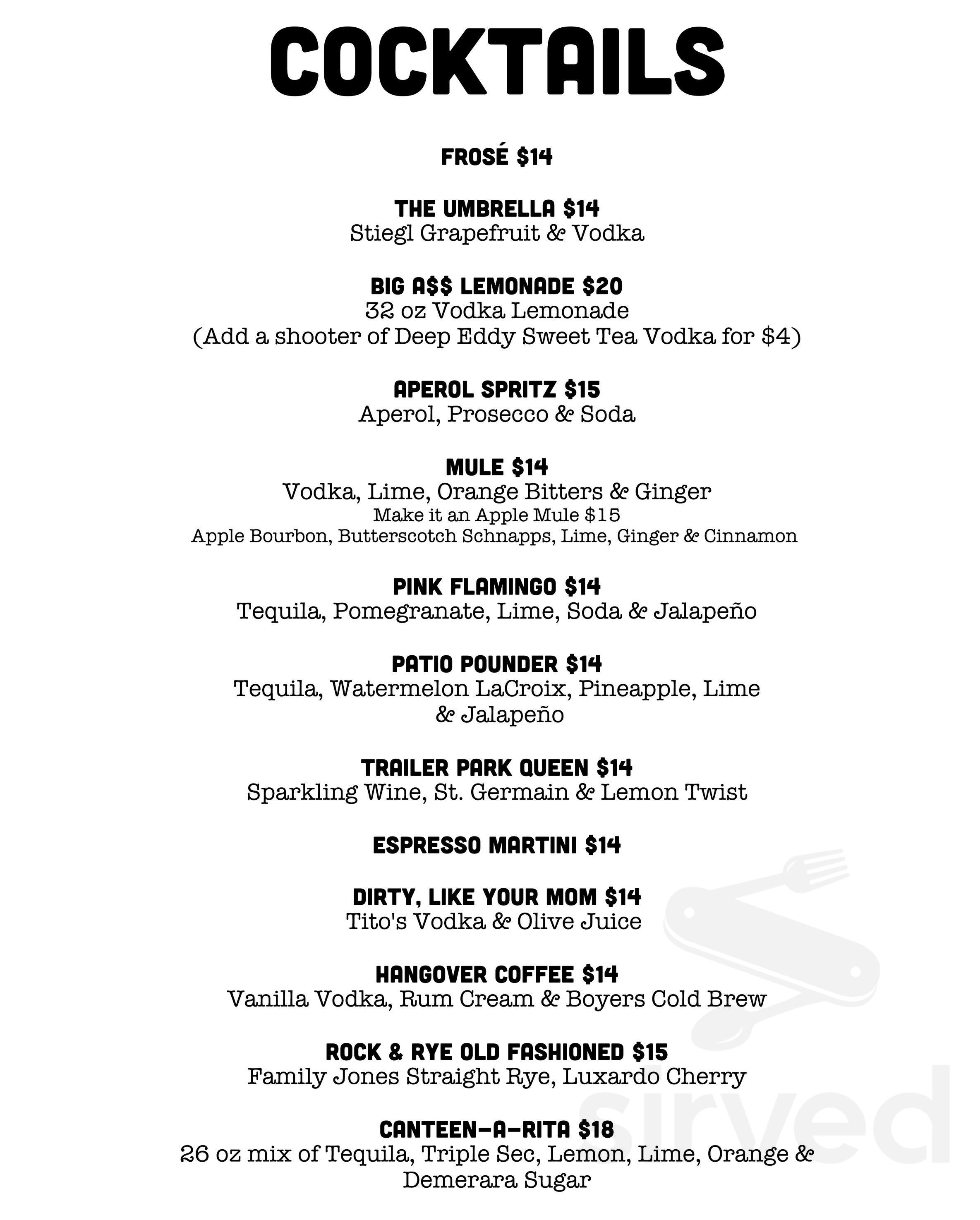 Happy Camper menu in Denver, Colorado, USA