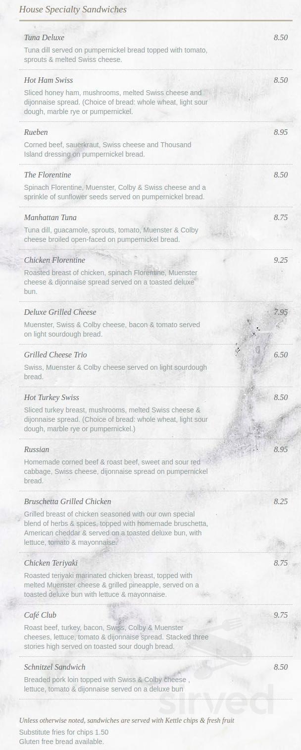 Al's Cafe & Creamery menu in Elgin, Illinois, USA