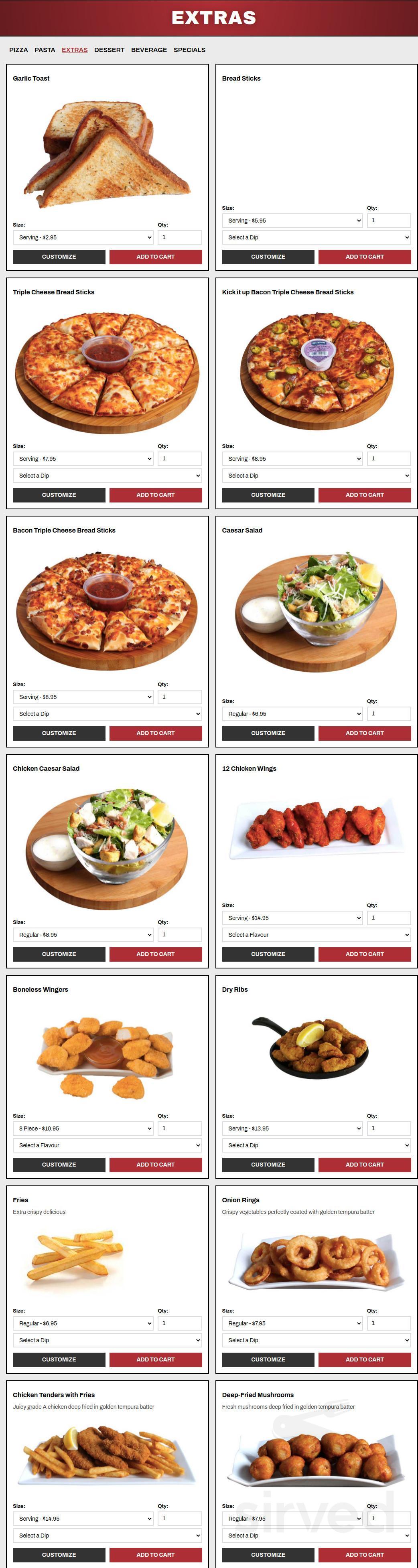 Family Pizza Dauphin menu in Dauphin, Manitoba, Canada