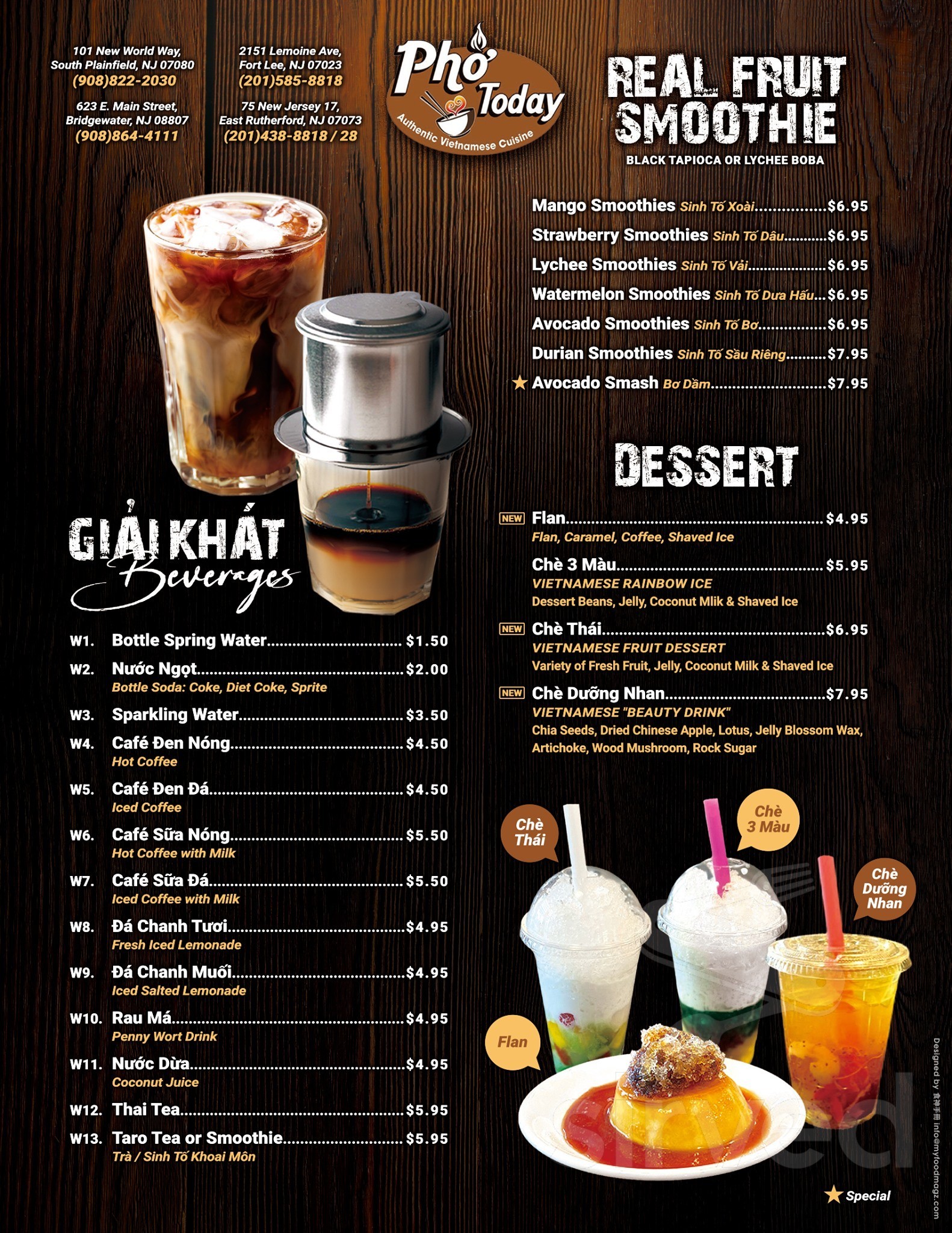 Pho Today menus in East Rutherford, New Jersey, United States