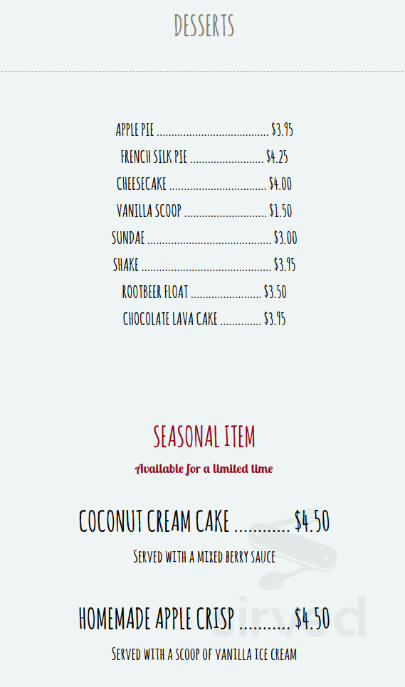 Fishtale Grill menu in New Prague, Minnesota, USA