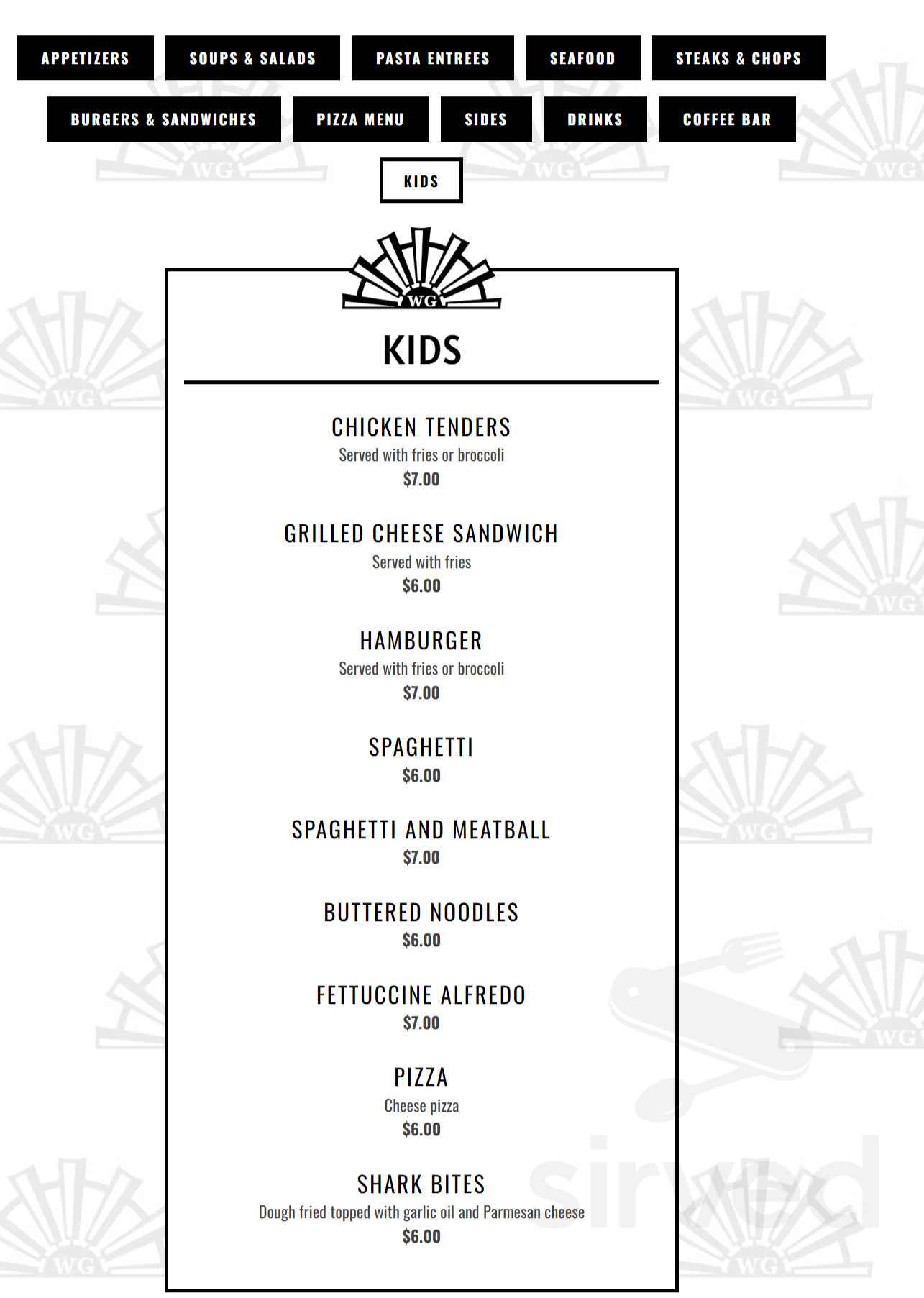 WindMill Grille & Pizzeria Menu - Batavia, Illinois | Sirved